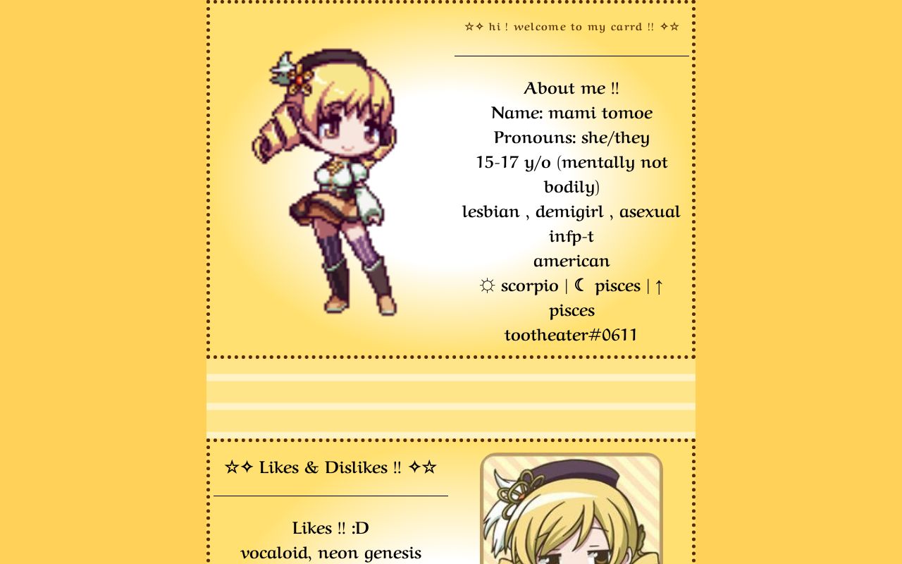 Mami's super cool carrd